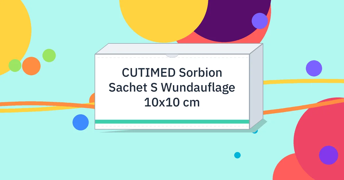 Symbolbild: Packung mit der Aufschrift CUTIMED Sorbion Sachet S Wundauflage 10x10 cm (PZN 18731402) – Verfügbarkeit und Bezug in Apotheken in Frankfurt am Main