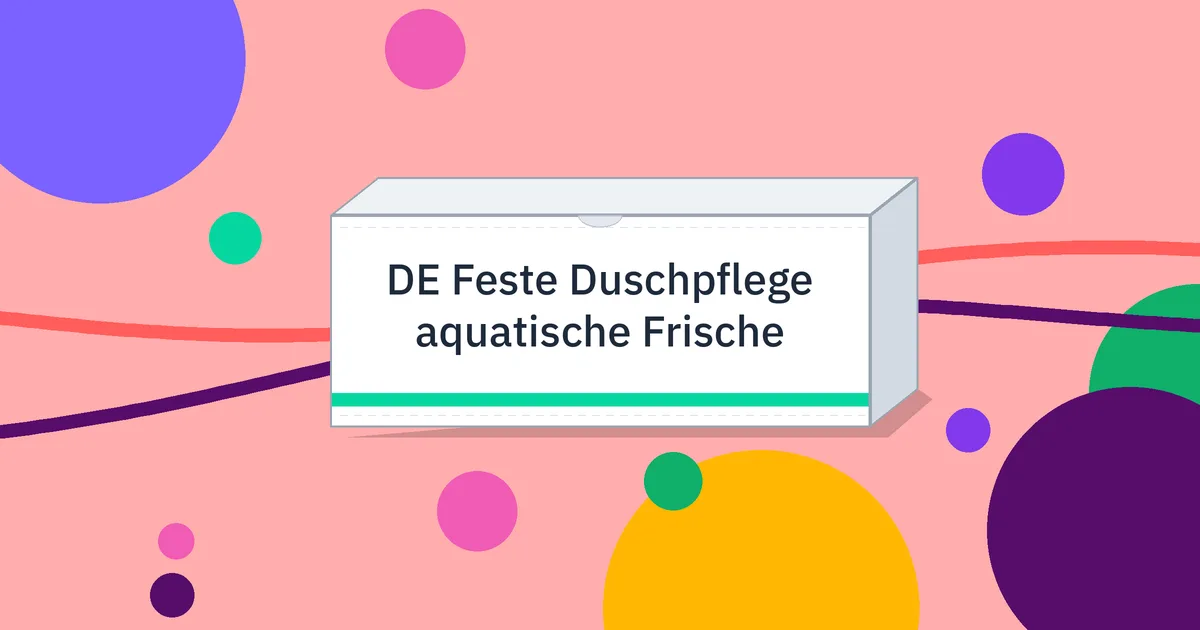 Symbolbild: Packung mit der Aufschrift DE Feste Duschpflege aquatische Frische (PZN 16585037) – Verfügbarkeit und Bezug in Apotheken in Frankfurt am Main
