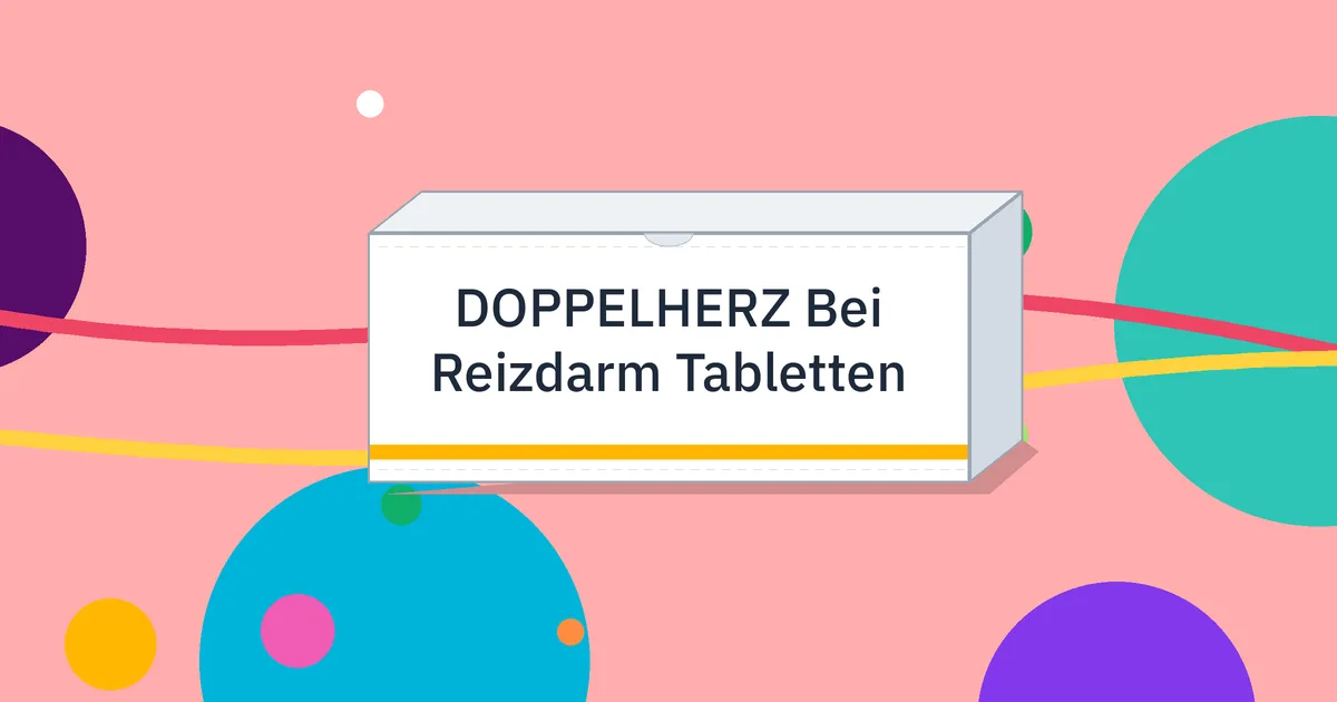 Symbolbild: Packung mit der Aufschrift DOPPELHERZ Bei Reizdarm Tabletten (PZN 15638116) – Verfügbarkeit und Bezug in Apotheken in Frankfurt am Main