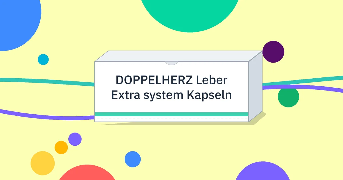 Symbolbild: Packung mit der Aufschrift DOPPELHERZ Leber Extra system Kapseln (PZN 19267266) – Verfügbarkeit und Bezug in Apotheken in Frankfurt am Main