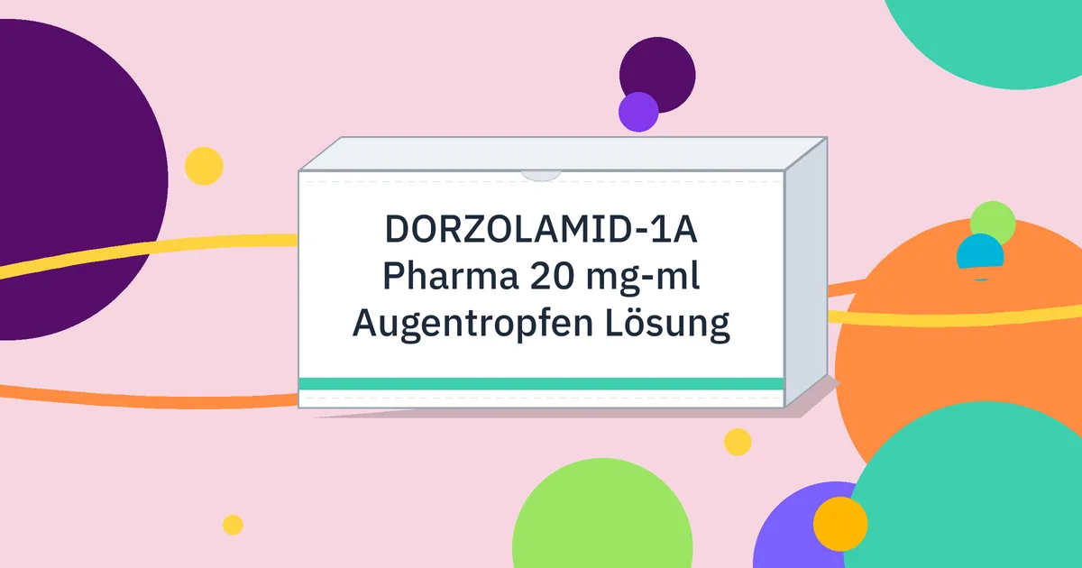Symbolbild: Packung mit der Aufschrift DORZOLAMID-1A Pharma 20 mg-ml Augentropfen Lösung (PZN 16536352) – Verfügbarkeit und Bezug in Apotheken in Frankfurt am Main