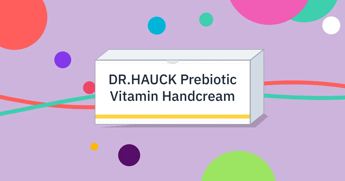 Symbolbild: Packung mit der Aufschrift DR.HAUCK Prebiotic Vitamin Handcream (PZN 17297872) – Verfügbarkeit und Bezug in Apotheken in Frankfurt am Main