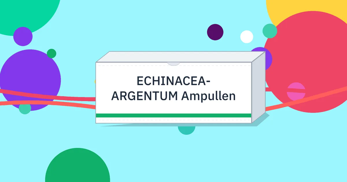 Symbolbild: Packung mit der Aufschrift ECHINACEA-ARGENTUM Ampullen (PZN 01751398) – Verfügbarkeit und Bezug in Apotheken in Frankfurt am Main