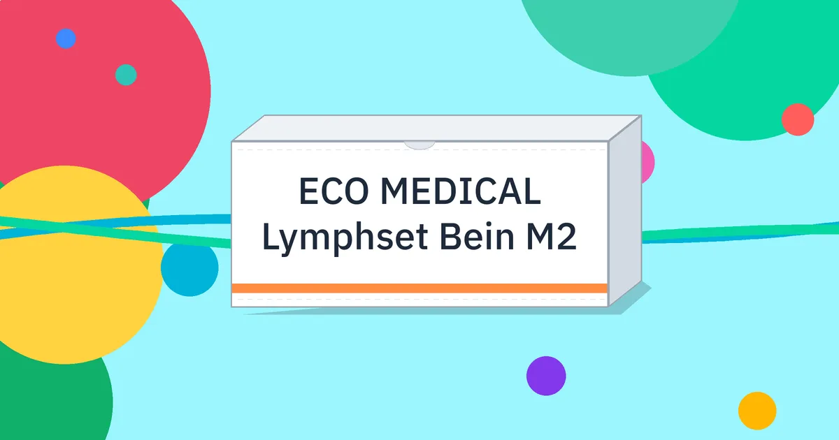 Symbolbild: Packung mit der Aufschrift ECO MEDICAL Lymphset Bein M2 (PZN 10748248) – Verfügbarkeit und Bezug in Apotheken in Frankfurt am Main