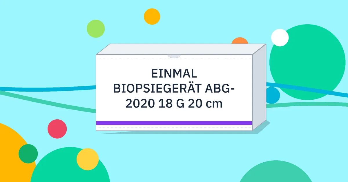 Symbolbild: Packung mit der Aufschrift EINMAL BIOPSIEGERÄT ABG-2020 18 G 20 cm (PZN 15882052) – Verfügbarkeit und Bezug in Apotheken in Frankfurt am Main