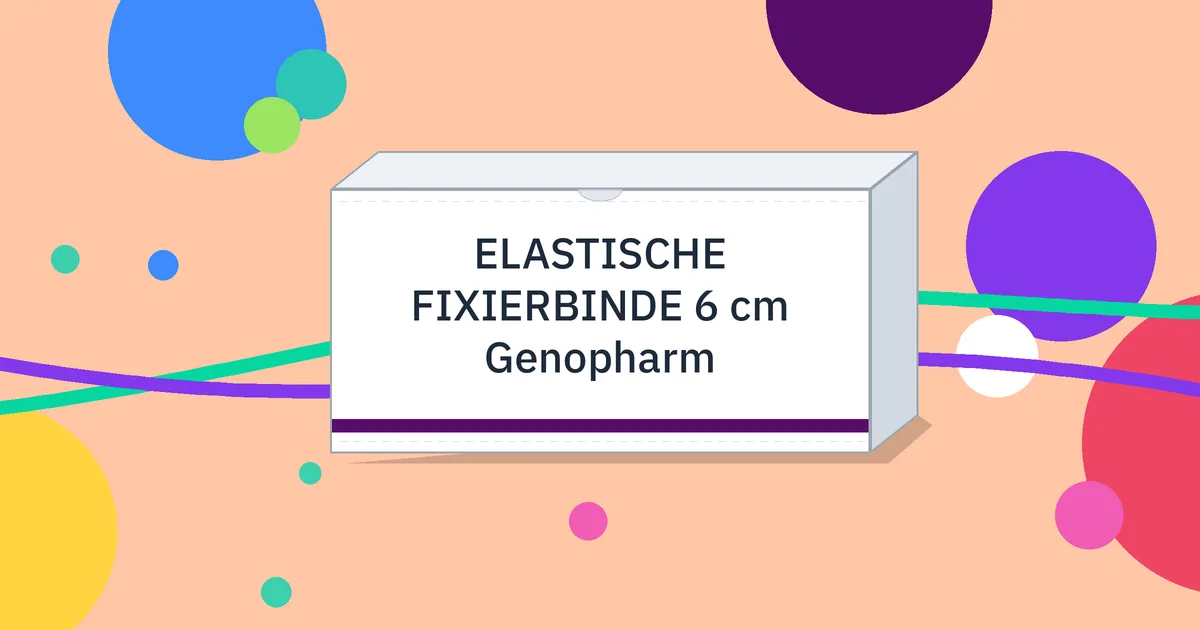 Symbolbild: Packung mit der Aufschrift ELASTISCHE FIXIERBINDE 6 cm Genopharm (PZN 02061939) – Verfügbarkeit und Bezug in Apotheken in Frankfurt am Main