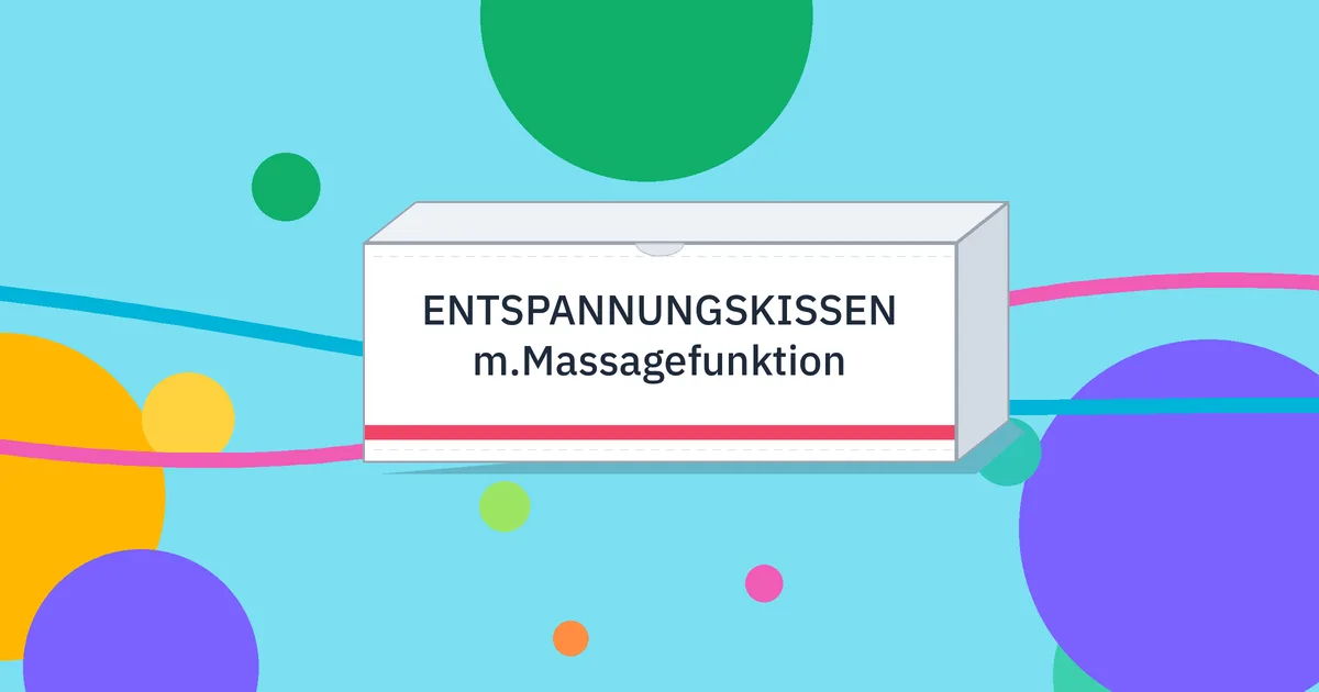 Symbolbild: Packung mit der Aufschrift ENTSPANNUNGSKISSEN m.Massagefunktion (PZN 05875157) – Verfügbarkeit und Bezug in Apotheken in Frankfurt am Main