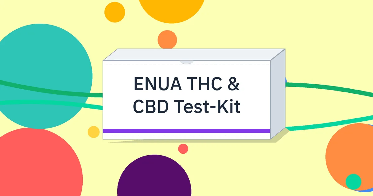 Symbolbild: Packung mit der Aufschrift ENUA THC & CBD Test-Kit (PZN 18268192) – Verfügbarkeit und Bezug in Apotheken in Frankfurt am Main