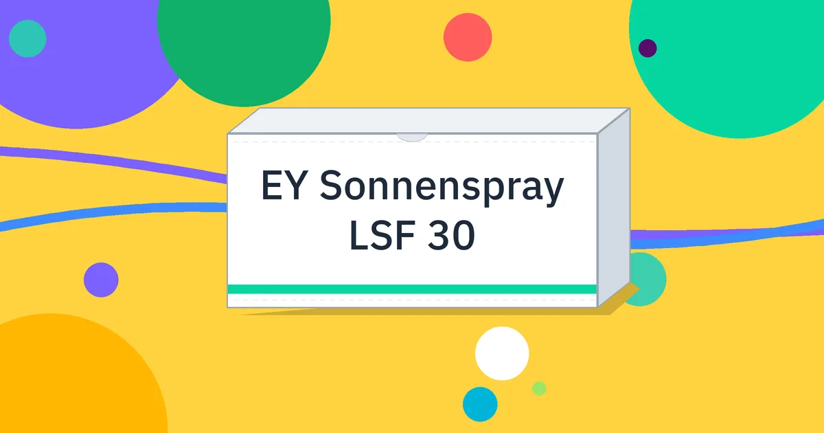 Symbolbild: Packung mit der Aufschrift EY Sonnenspray LSF 30 (PZN 14042367) – Verfügbarkeit und Bezug in Apotheken in Frankfurt am Main