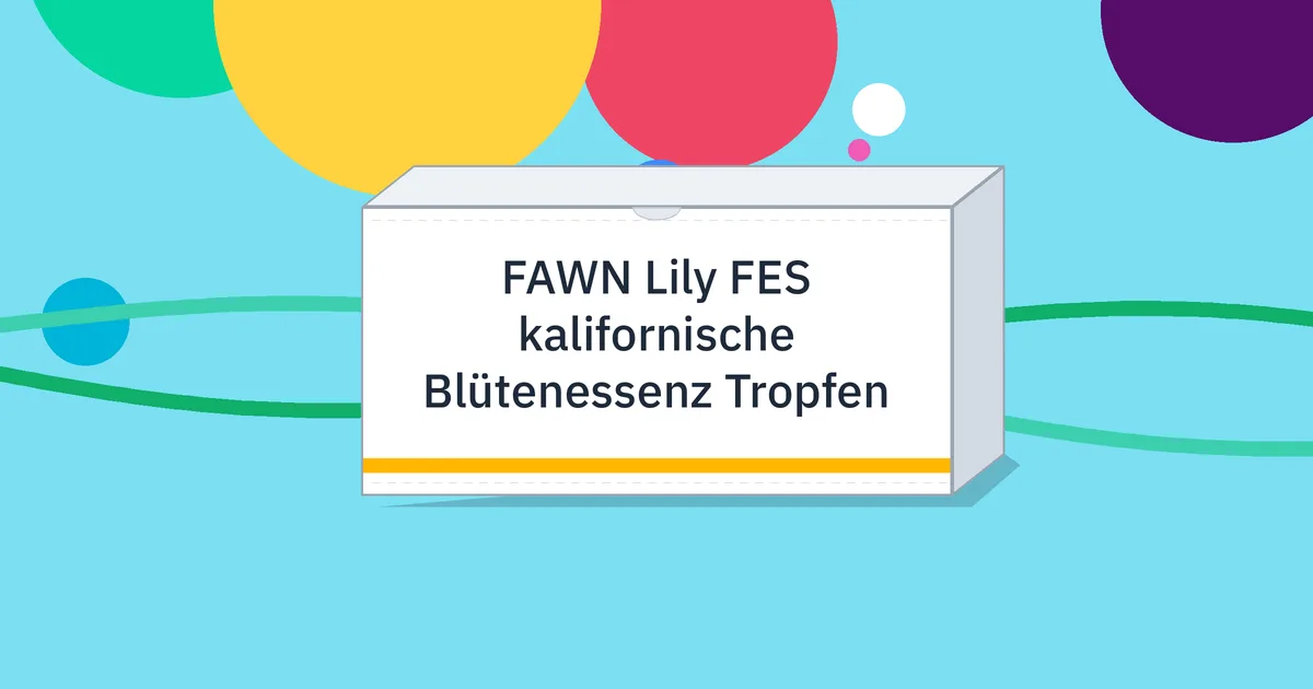Symbolbild: Packung mit der Aufschrift FAWN Lily FES kalifornische Blütenessenz Tropfen (PZN 09173357) – Verfügbarkeit und Bezug in Apotheken in Frankfurt am Main