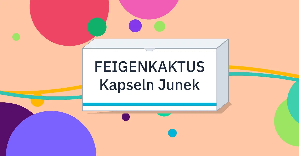 Symbolbild: Packung mit der Aufschrift FEIGENKAKTUS Kapseln Junek (PZN 01330863) – Verfügbarkeit und Bezug in Apotheken in Frankfurt am Main
