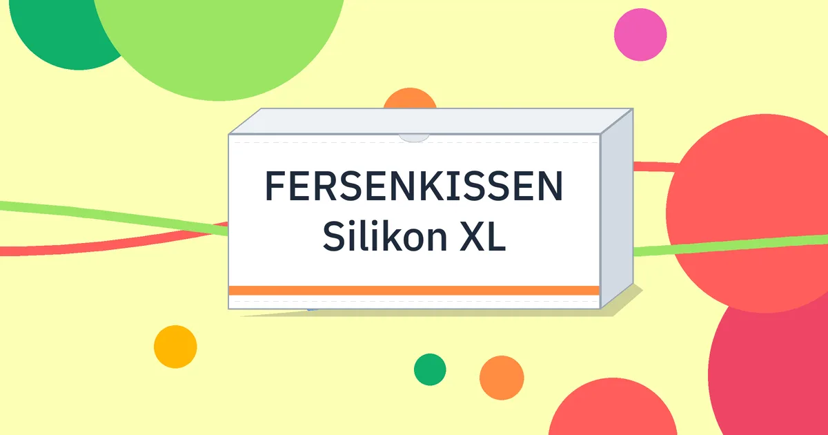 Symbolbild: Packung mit der Aufschrift FERSENKISSEN Silikon XL (PZN 19072870) – Verfügbarkeit und Bezug in Apotheken in Frankfurt am Main