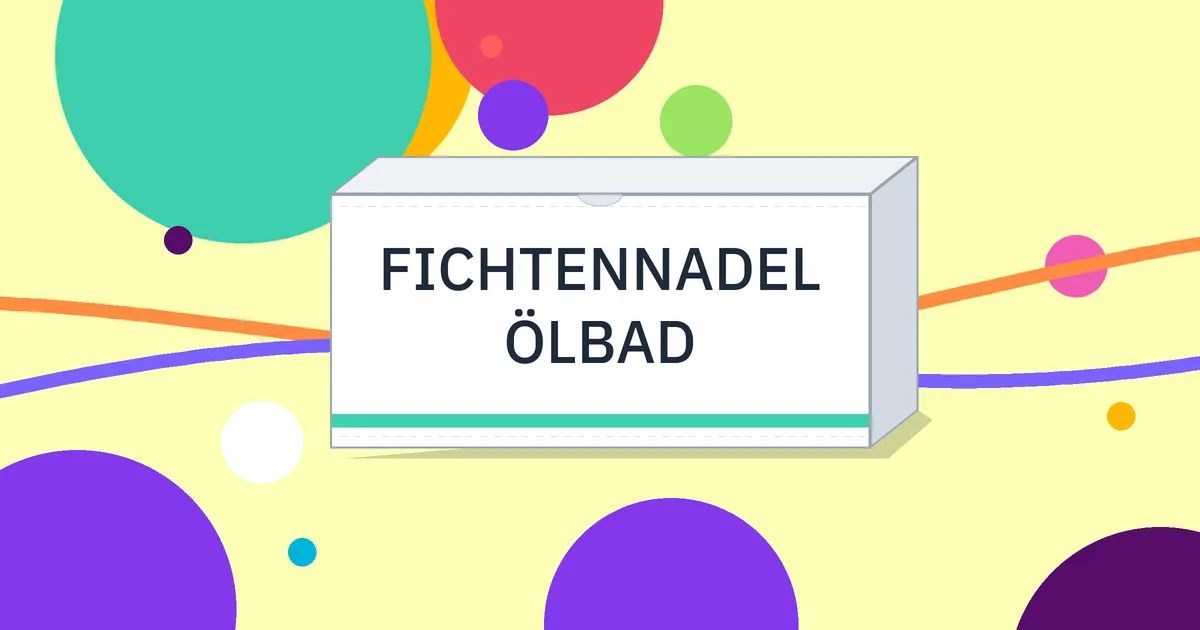 Symbolbild: Packung mit der Aufschrift FICHTENNADEL ÖLBAD (PZN 04124526) – Verfügbarkeit und Bezug in Apotheken in Frankfurt am Main