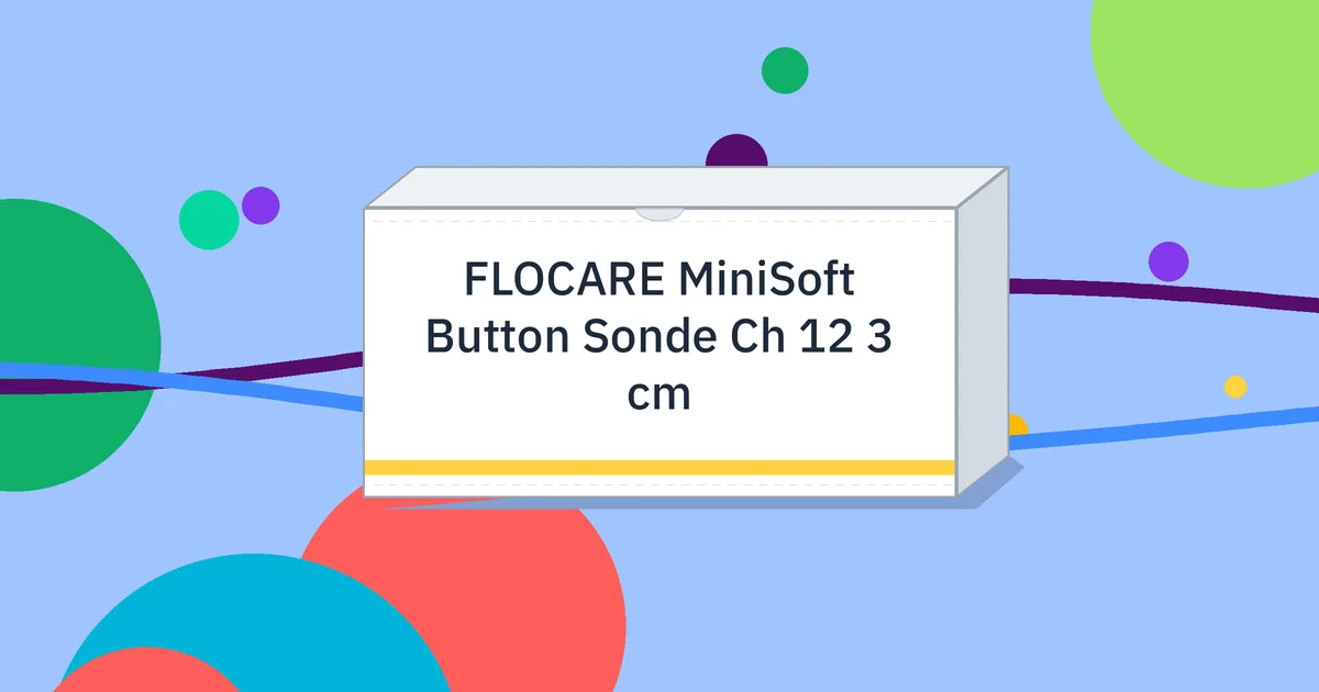 Symbolbild: Packung mit der Aufschrift FLOCARE MiniSoft Button Sonde Ch 12 3 cm (PZN 16019125) – Verfügbarkeit und Bezug in Apotheken in Frankfurt am Main