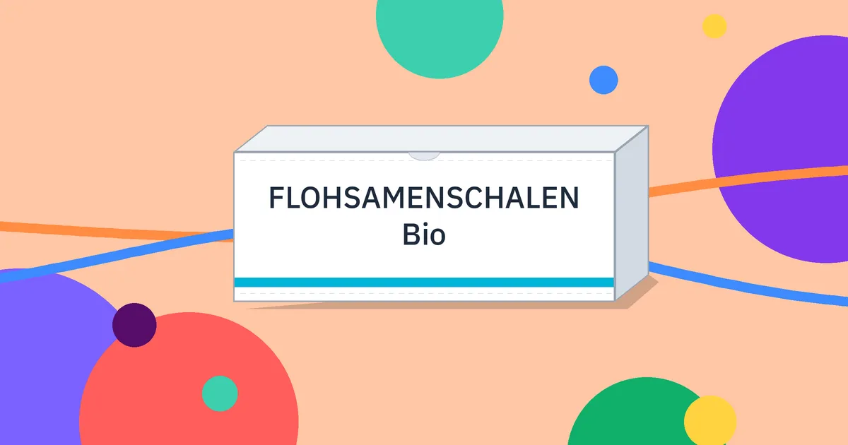 Symbolbild: Packung mit der Aufschrift FLOHSAMENSCHALEN Bio (PZN 18391484) – Verfügbarkeit und Bezug in Apotheken in Frankfurt am Main