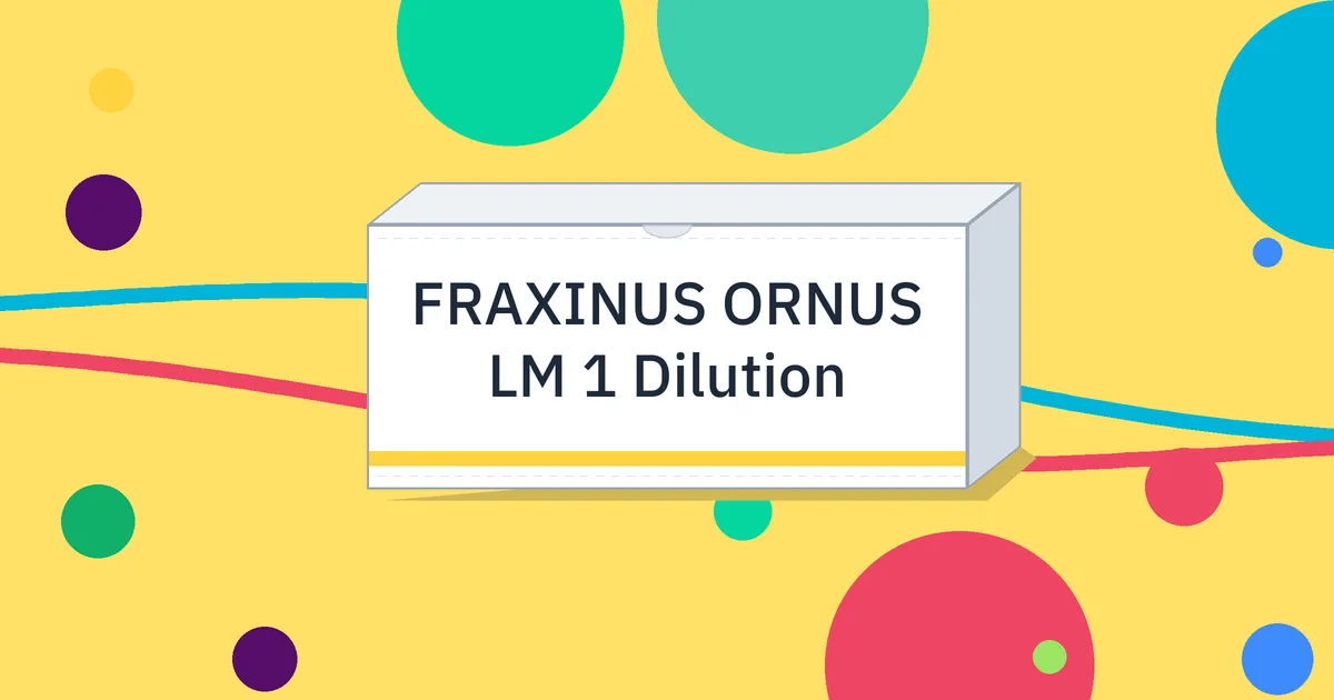 Symbolbild: Packung mit der Aufschrift FRAXINUS ORNUS LM 1 Dilution (PZN 13492358) – Verfügbarkeit und Bezug in Apotheken in Frankfurt am Main