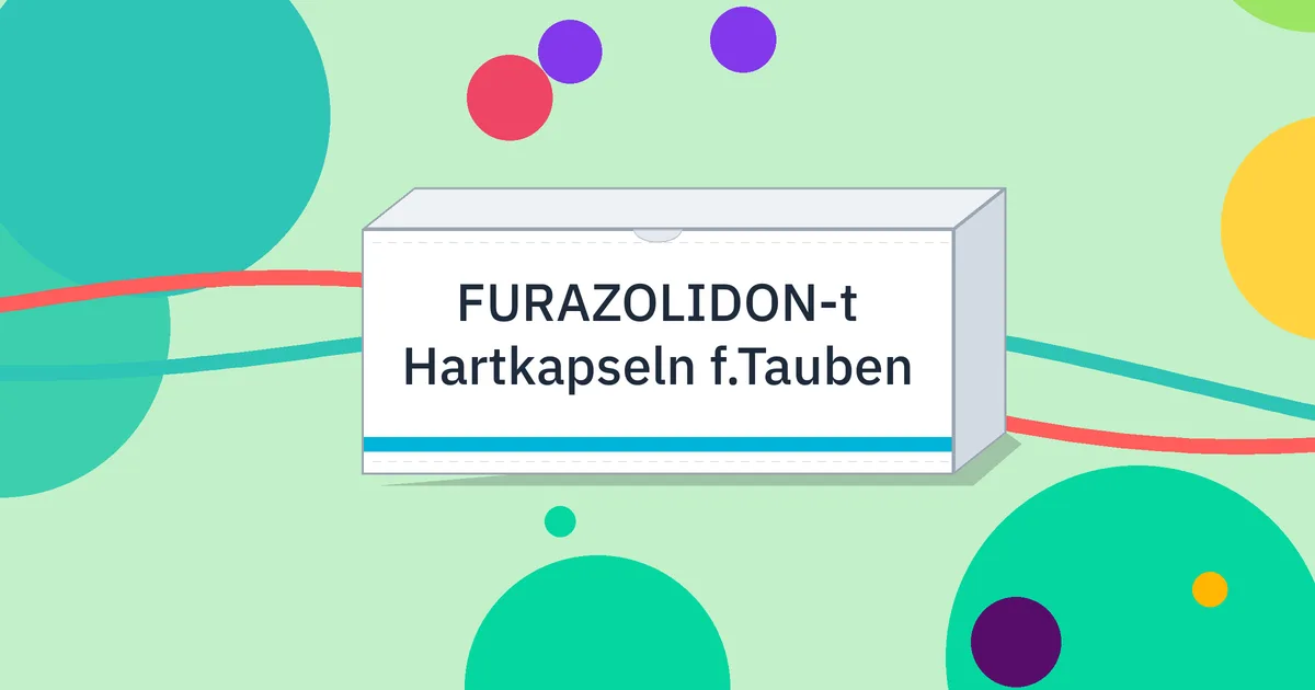 Symbolbild: Packung mit der Aufschrift FURAZOLIDON-t Hartkapseln f.Tauben (PZN 01690113) – Verfügbarkeit und Bezug in Apotheken in Frankfurt am Main