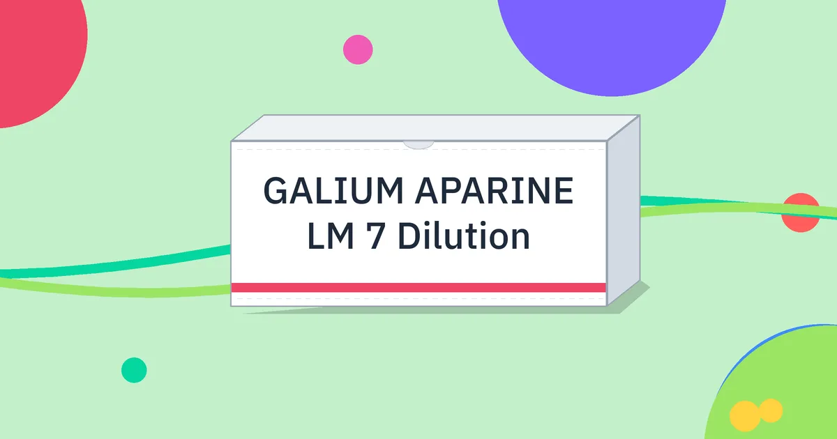 Symbolbild: Packung mit der Aufschrift GALIUM APARINE LM 7 Dilution (PZN 13497060) – Verfügbarkeit und Bezug in Apotheken in Frankfurt am Main