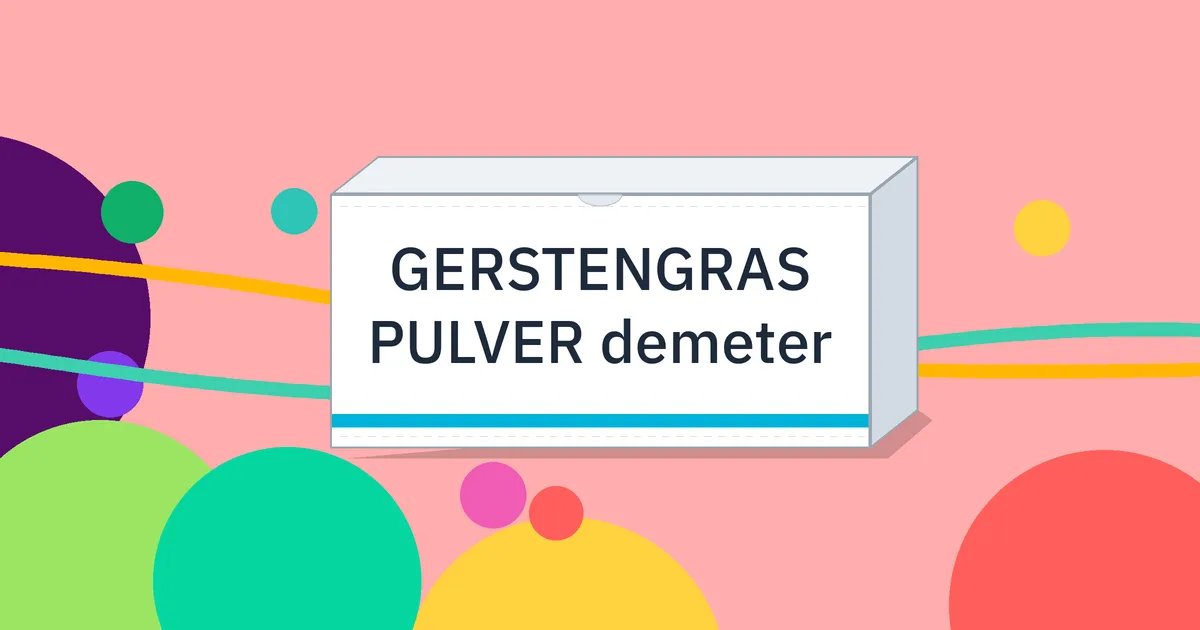 Symbolbild: Packung mit der Aufschrift GERSTENGRAS PULVER demeter (PZN 12648723) – Verfügbarkeit und Bezug in Apotheken in Frankfurt am Main