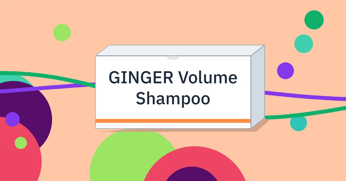 Symbolbild: Packung mit der Aufschrift GINGER Volume Shampoo (PZN 12413612) – Verfügbarkeit und Bezug in Apotheken in Frankfurt am Main