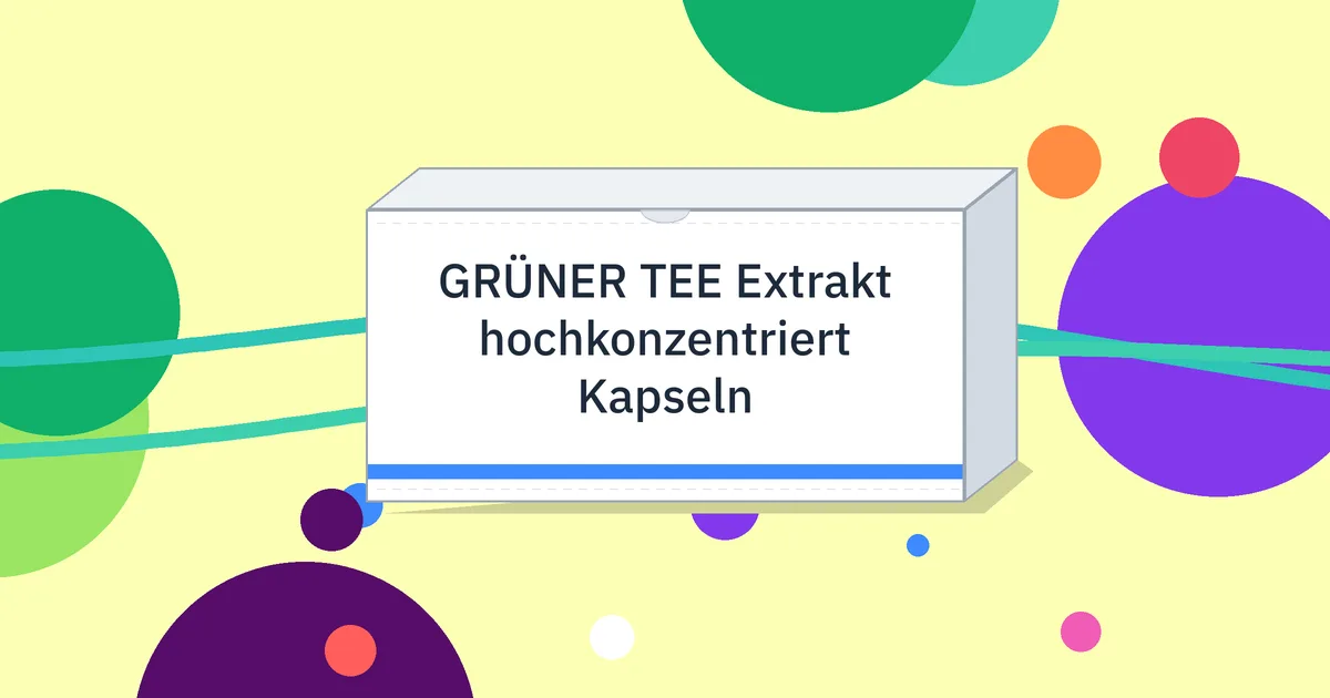 Symbolbild: Packung mit der Aufschrift GRÜNER TEE Extrakt hochkonzentriert Kapseln (PZN 12458520) – Verfügbarkeit und Bezug in Apotheken in Frankfurt am Main