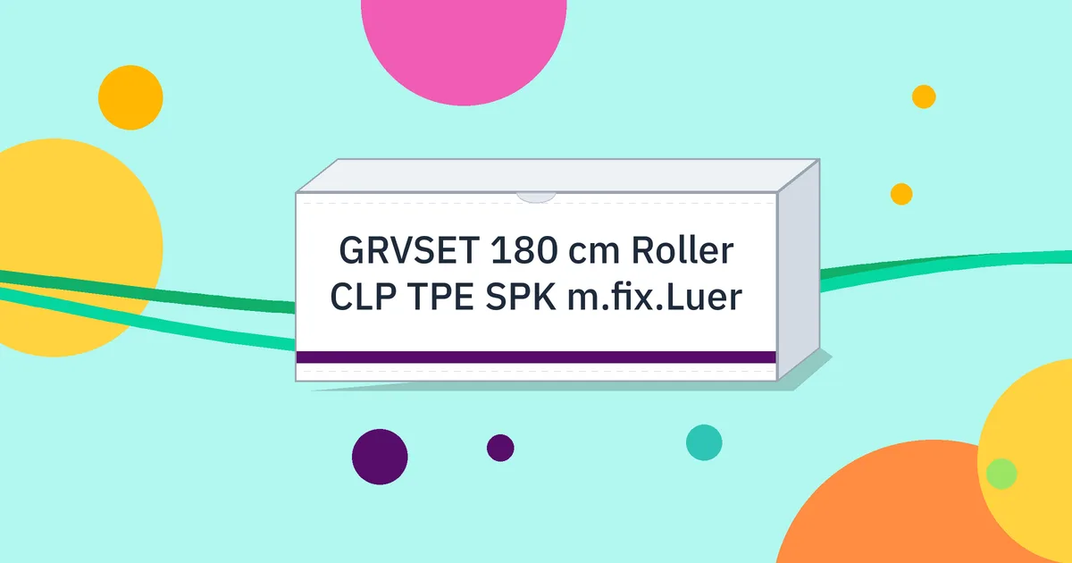 Symbolbild: Packung mit der Aufschrift GRVSET 180 cm Roller CLP TPE SPK m.fix.Luer (PZN 17897537) – Verfügbarkeit und Bezug in Apotheken in Frankfurt am Main