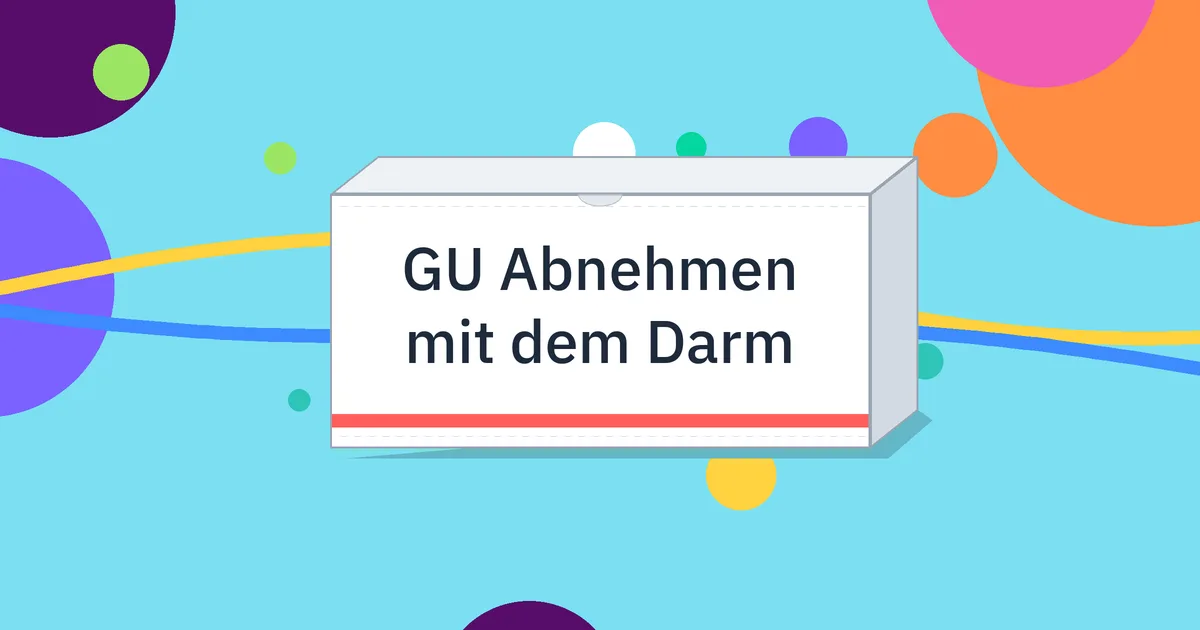 Symbolbild: Packung mit der Aufschrift GU Abnehmen mit dem Darm (PZN 14257145) – Verfügbarkeit und Bezug in Apotheken in Frankfurt am Main