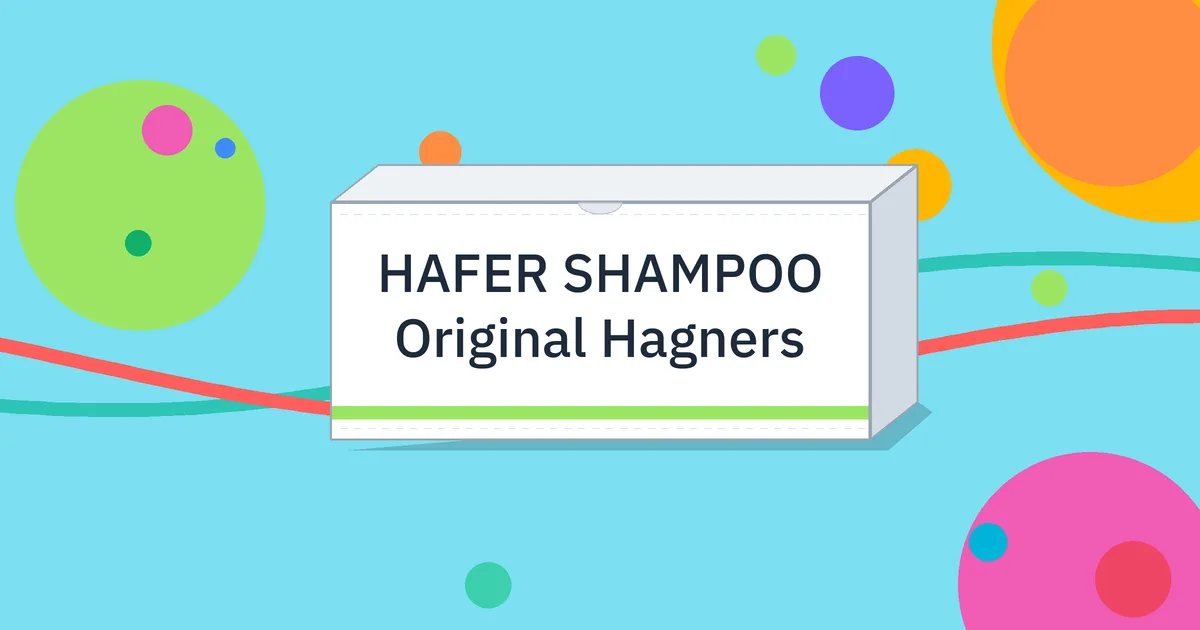 Symbolbild: Packung mit der Aufschrift HAFER SHAMPOO Original Hagners (PZN 19961305) – Verfügbarkeit und Bezug in Apotheken in Frankfurt am Main