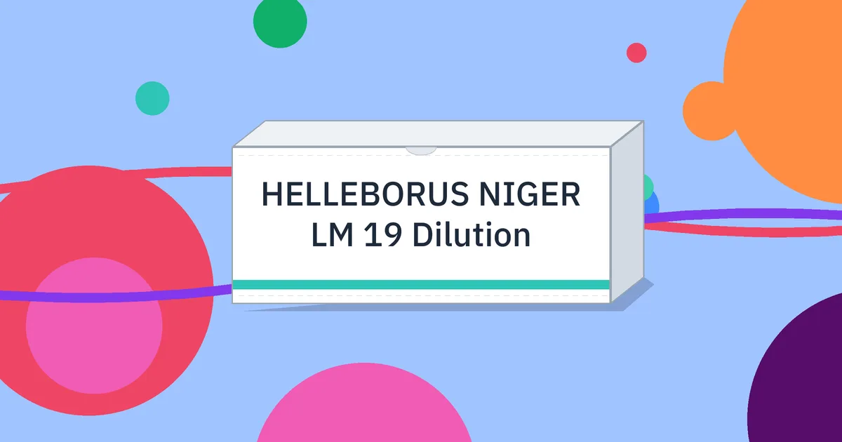 Symbolbild: Packung mit der Aufschrift HELLEBORUS NIGER LM 19 Dilution (PZN 12886285) – Verfügbarkeit und Bezug in Apotheken in Frankfurt am Main