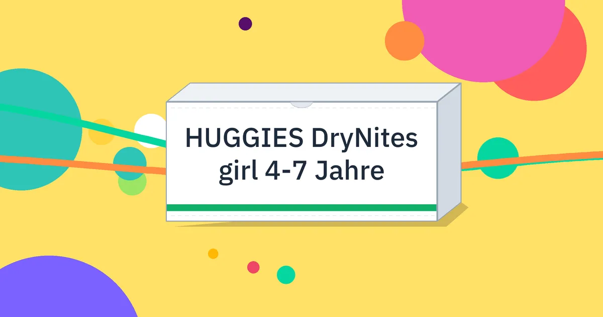 Symbolbild: Packung mit der Aufschrift HUGGIES DryNites girl 4-7 Jahre (PZN 05360074) – Verfügbarkeit und Bezug in Apotheken in Frankfurt am Main