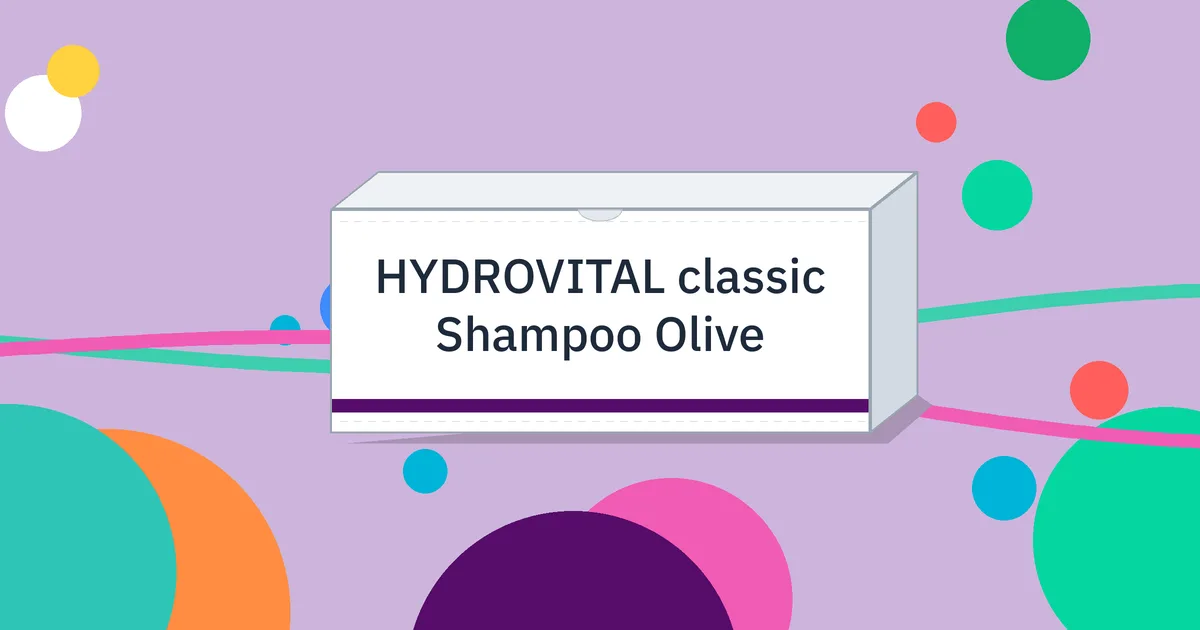 Symbolbild: Packung mit der Aufschrift HYDROVITAL classic Shampoo Olive (PZN 18303089) – Verfügbarkeit und Bezug in Apotheken in Frankfurt am Main