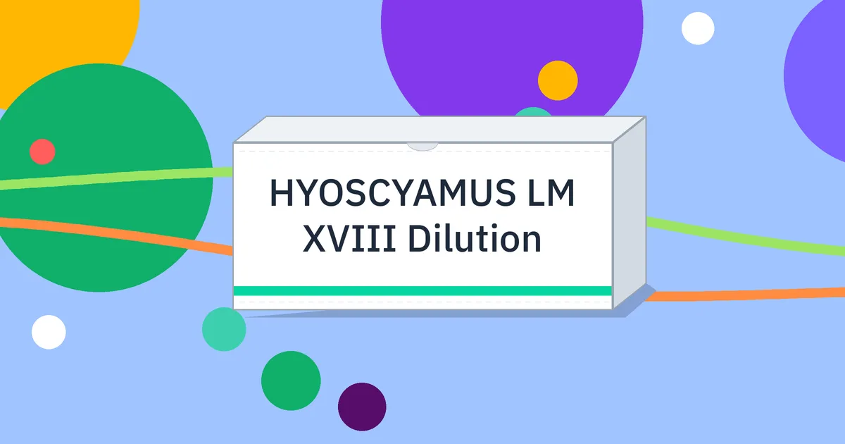 Symbolbild: Packung mit der Aufschrift HYOSCYAMUS LM XVIII Dilution (PZN 02668481) – Verfügbarkeit und Bezug in Apotheken in Frankfurt am Main