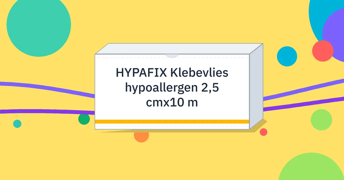 Symbolbild: Packung mit der Aufschrift HYPAFIX Klebevlies hypoallergen 2,5 cmx10 m (PZN 11513895) – Verfügbarkeit und Bezug in Apotheken in Frankfurt am Main