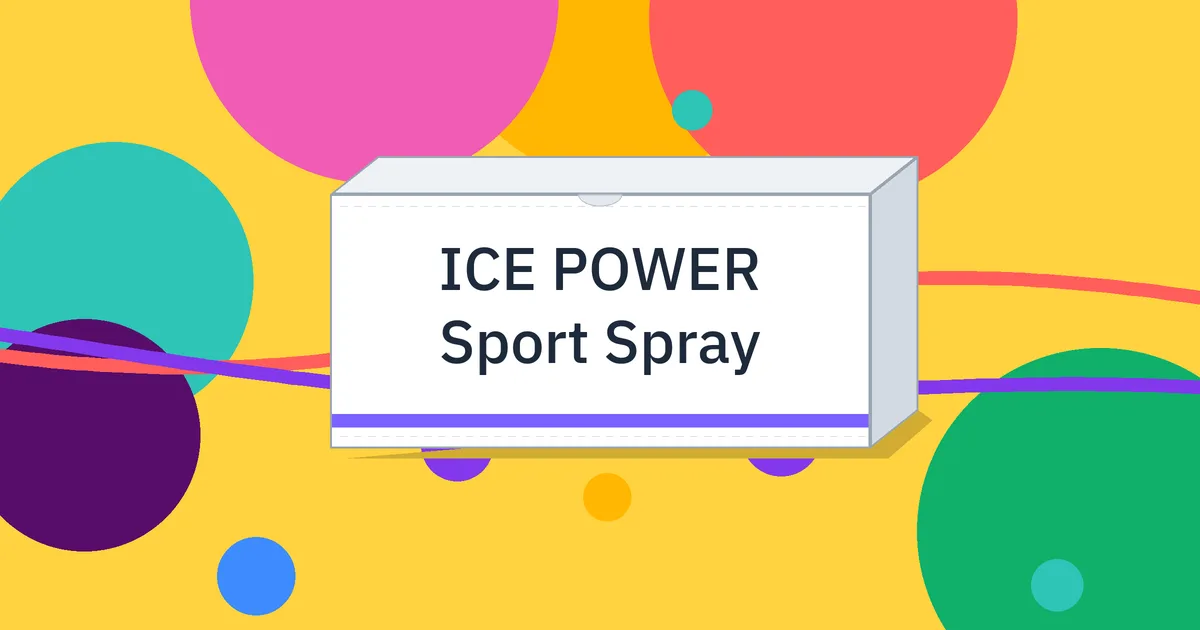Symbolbild: Packung mit der Aufschrift ICE POWER Sport Spray (PZN 12505219) – Verfügbarkeit und Bezug in Apotheken in Frankfurt am Main