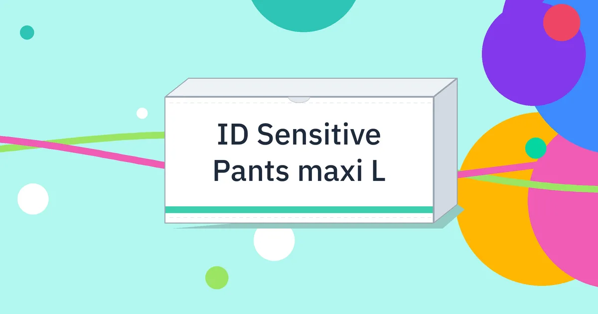 Symbolbild: Packung mit der Aufschrift ID Sensitive Pants maxi L (PZN 19945571) – Verfügbarkeit und Bezug in Apotheken in Frankfurt am Main