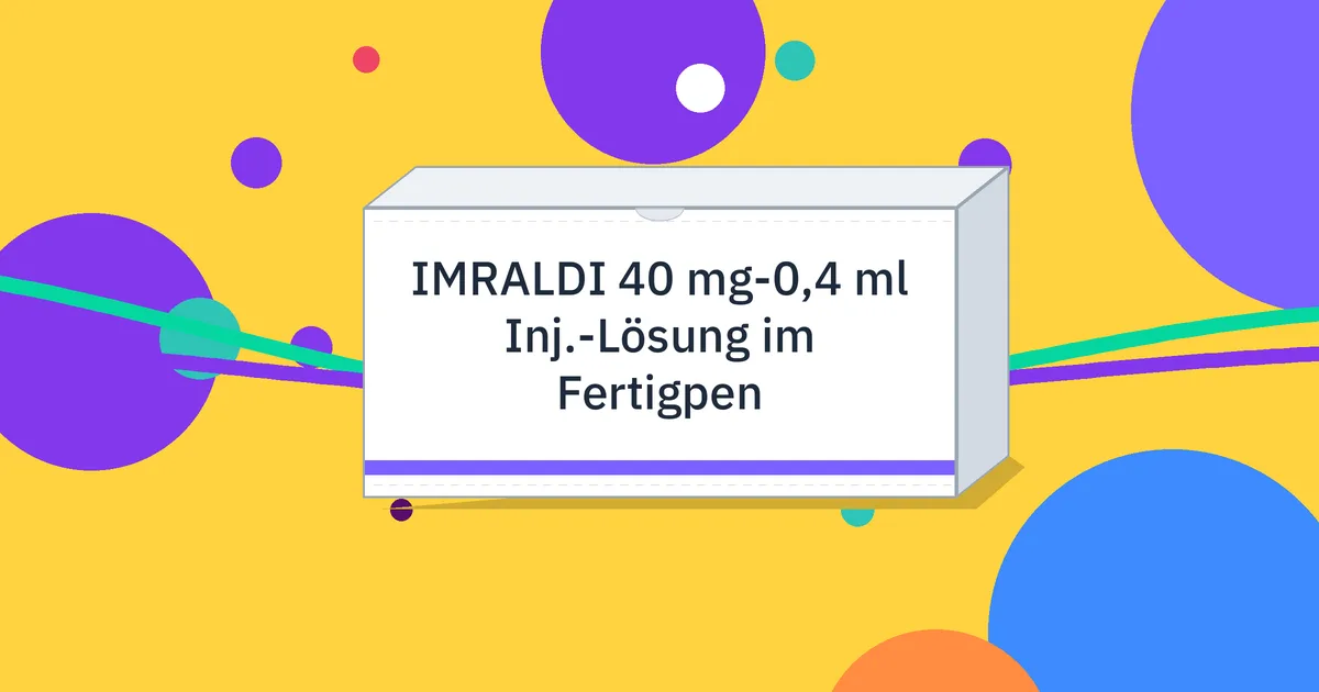 Symbolbild: Packung mit der Aufschrift IMRALDI 40 mg-0,4 ml Inj.-Lösung im Fertigpen (PZN 18425935) – Verfügbarkeit und Bezug in Apotheken in Frankfurt am Main