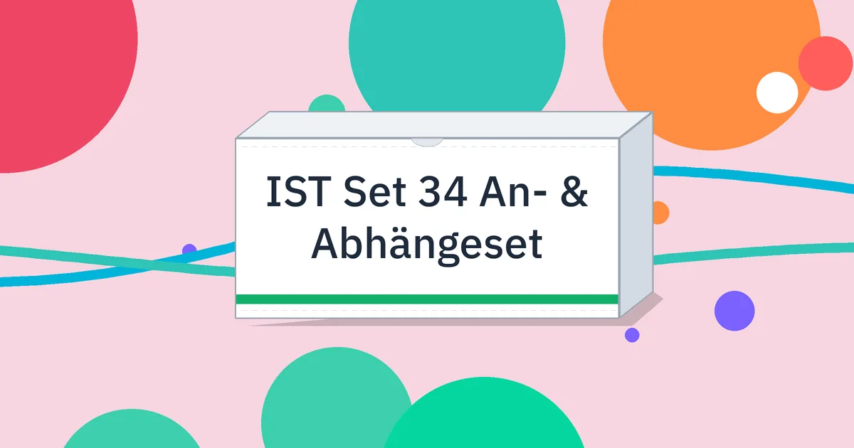 Symbolbild: Packung mit der Aufschrift IST Set 34 An- & Abhängeset (PZN 13512492) – Verfügbarkeit und Bezug in Apotheken in Frankfurt am Main