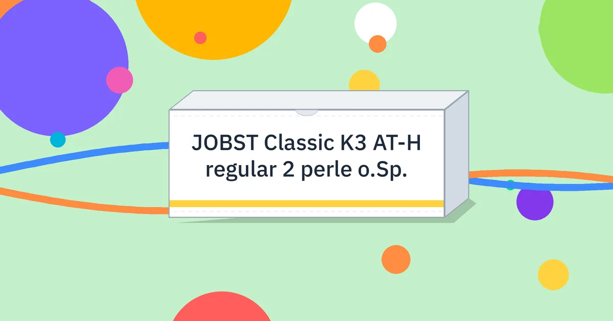 Symbolbild: Packung mit der Aufschrift JOBST Classic K3 AT-H regular 2 perle o.Sp. (PZN 13077731) – Verfügbarkeit und Bezug in Apotheken in Frankfurt am Main