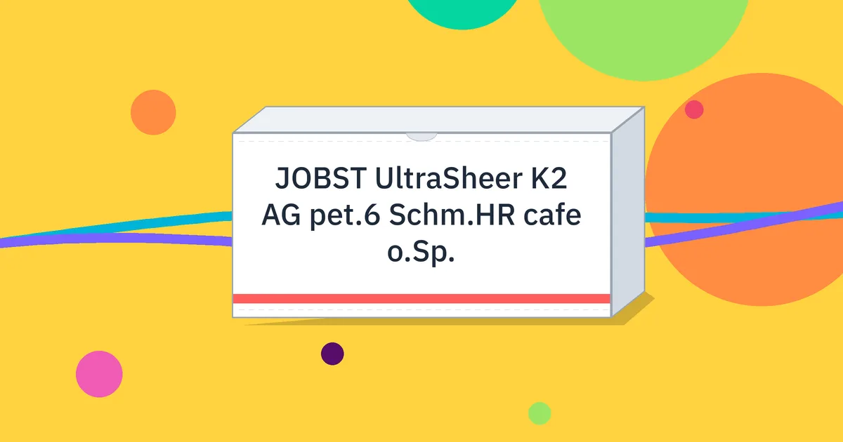 Symbolbild: Packung mit der Aufschrift JOBST UltraSheer K2 AG pet.6 Schm.HR cafe o.Sp. (PZN 13143646) – Verfügbarkeit und Bezug in Apotheken in Frankfurt am Main