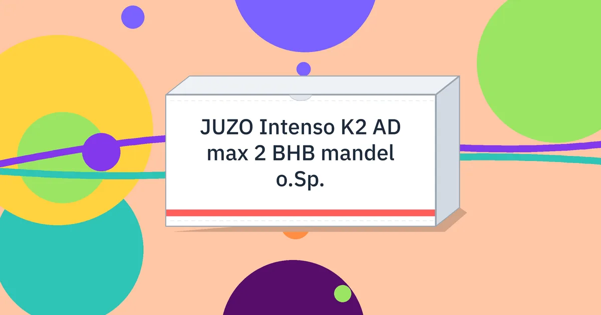 Symbolbild: Packung mit der Aufschrift JUZO Intenso K2 AD max 2 BHB mandel o.Sp. (PZN 18626929) – Verfügbarkeit und Bezug in Apotheken in Frankfurt am Main
