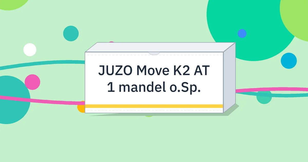 Symbolbild: Packung mit der Aufschrift JUZO Move K2 AT 1 mandel o.Sp. (PZN 20669314) – Verfügbarkeit und Bezug in Apotheken in Frankfurt am Main