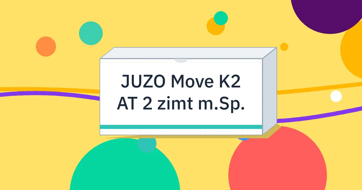 Symbolbild: Packung mit der Aufschrift JUZO Move K2 AT 2 zimt m.Sp. (PZN 20667605) – Verfügbarkeit und Bezug in Apotheken in Frankfurt am Main