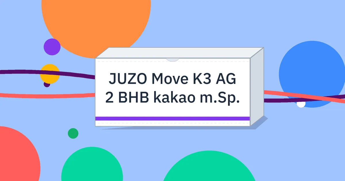 Symbolbild: Packung mit der Aufschrift JUZO Move K3 AG 2 BHB kakao m.Sp. (PZN 18587543) – Verfügbarkeit und Bezug in Apotheken in Frankfurt am Main