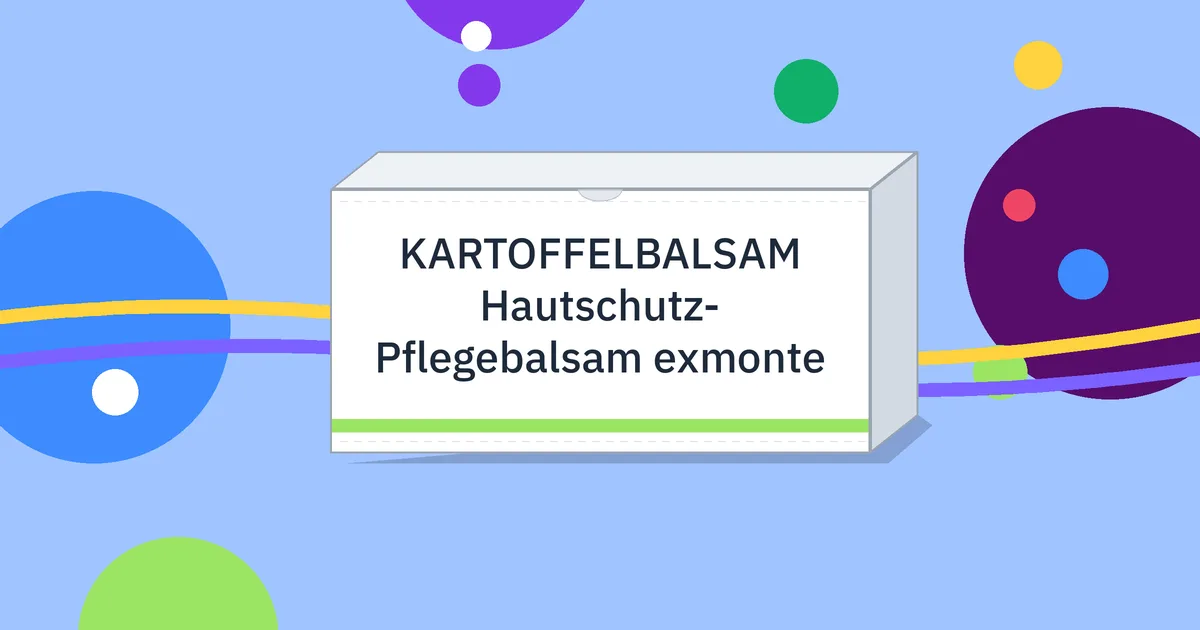 Symbolbild: Packung mit der Aufschrift KARTOFFELBALSAM Hautschutz-Pflegebalsam exmonte (PZN 20927064) – Verfügbarkeit und Bezug in Apotheken in Frankfurt am Main