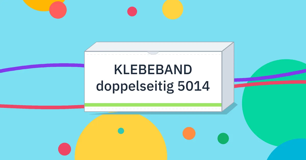 Symbolbild: Packung mit der Aufschrift KLEBEBAND doppelseitig 5014 (PZN 08816161) – Verfügbarkeit und Bezug in Apotheken in Frankfurt am Main