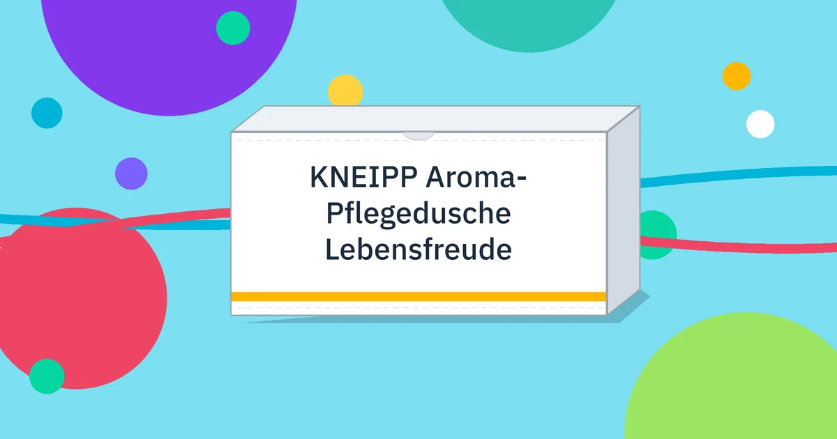 Symbolbild: Packung mit der Aufschrift KNEIPP Aroma-Pflegedusche Lebensfreude (PZN 09124063) – Verfügbarkeit und Bezug in Apotheken in Frankfurt am Main