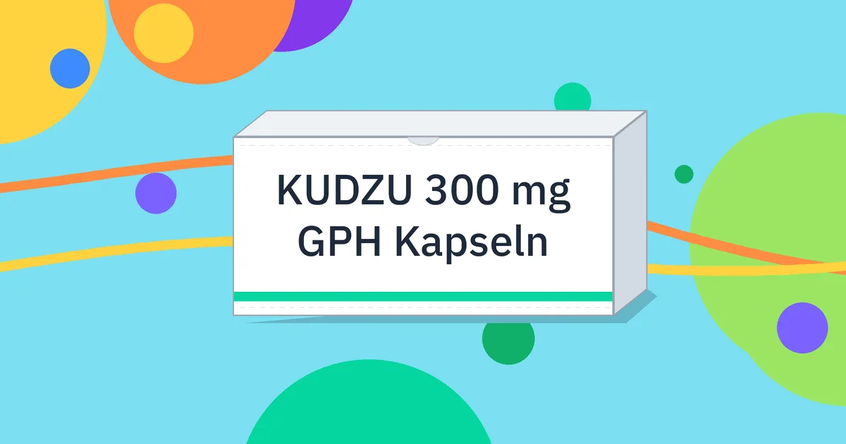Symbolbild: Packung mit der Aufschrift KUDZU 300 mg GPH Kapseln (PZN 05530234) – Verfügbarkeit und Bezug in Apotheken in Frankfurt am Main