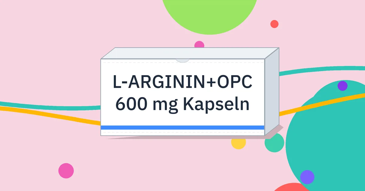 Symbolbild: Packung mit der Aufschrift L-ARGININ+OPC 600 mg Kapseln (PZN 11349898) – Verfügbarkeit und Bezug in Apotheken in Frankfurt am Main