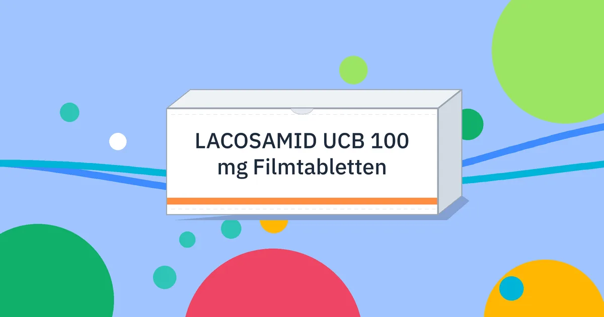 Symbolbild: Packung mit der Aufschrift LACOSAMID UCB 100 mg Filmtabletten (PZN 16031735) – Verfügbarkeit und Bezug in Apotheken in Frankfurt am Main