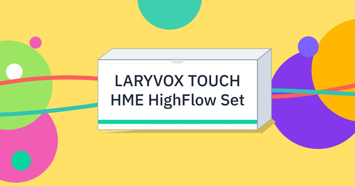 Symbolbild: Packung mit der Aufschrift LARYVOX TOUCH HME HighFlow Set (PZN 11659392) – Verfügbarkeit und Bezug in Apotheken in Frankfurt am Main